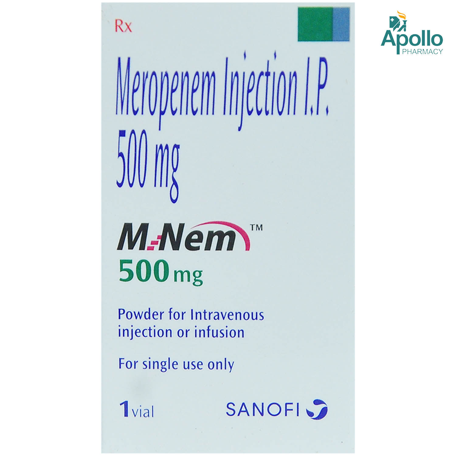 M NEM 500MG INJECTION Price, Uses, Side Effects, Composition - Apollo ...