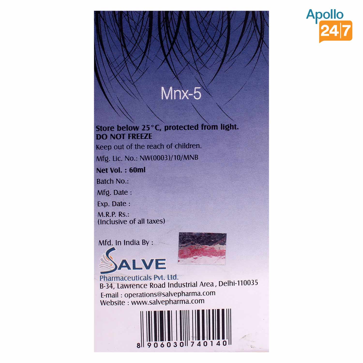 Mnx-5 Solution 60 ml Price, Uses, Side Effects, Composition - Apollo ...