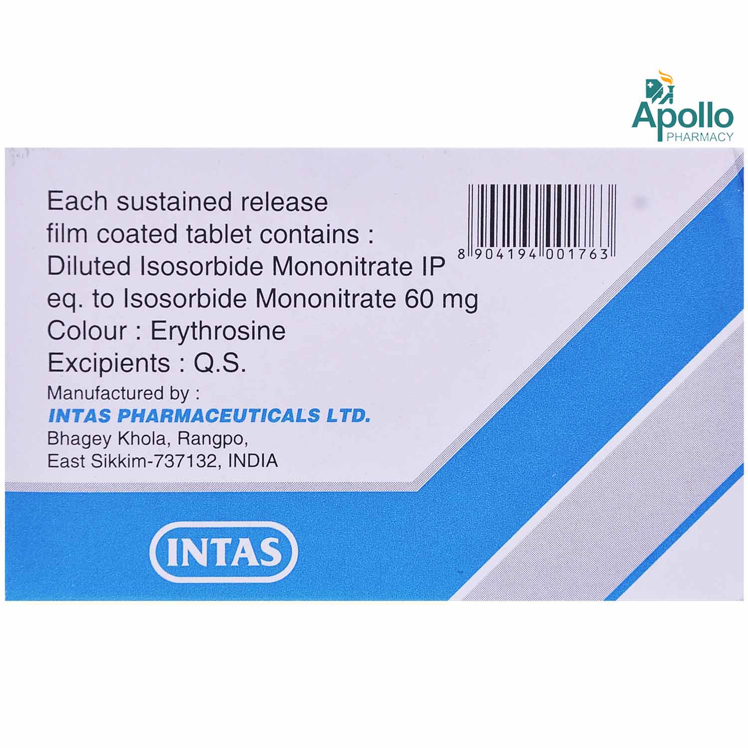 Monit SR 60 Tablet 10's Price, Uses, Side Effects, Composition - Apollo ...