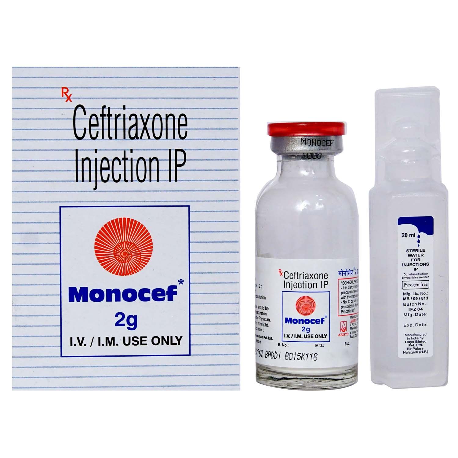 Monocef 2 gm Injection 1's Price, Uses, Side Effects, Composition ...