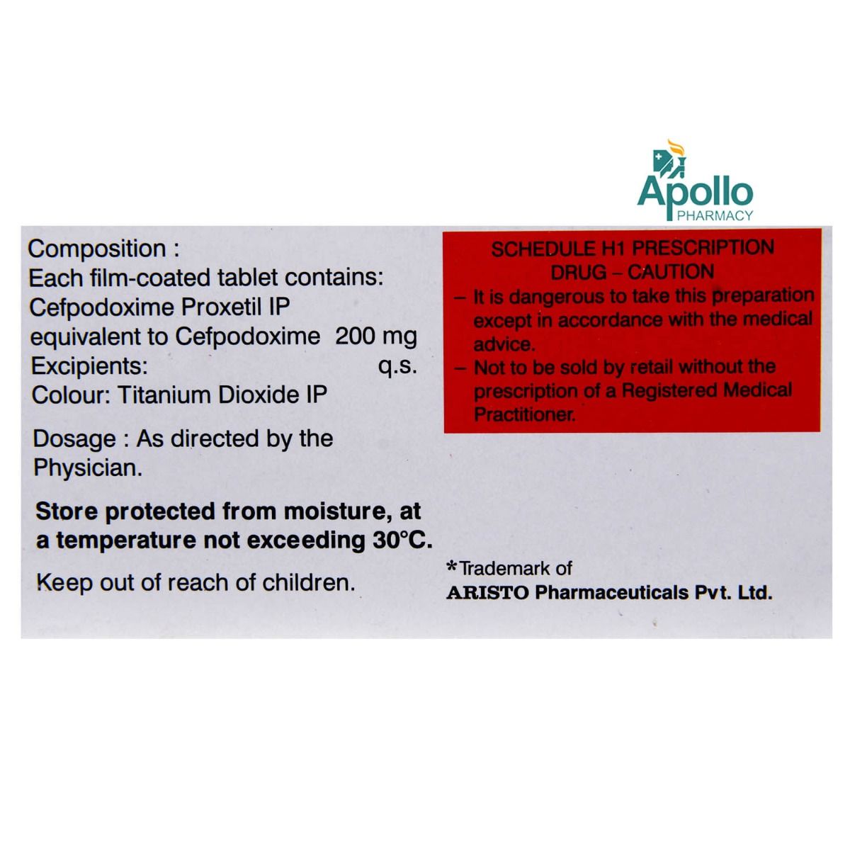 Monocef-O 200 Tablet 10's Price, Uses, Side Effects, Composition ...