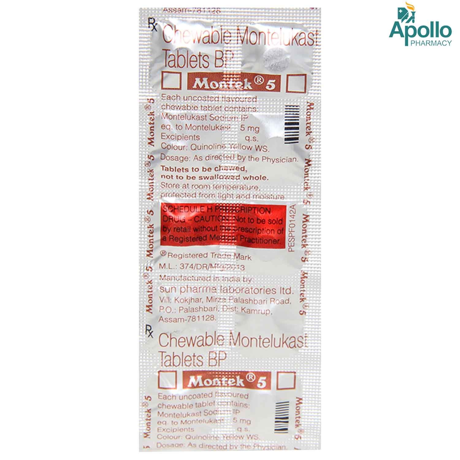 Montek 5 Tablet 10's Price, Uses, Side Effects, Composition - Apollo ...
