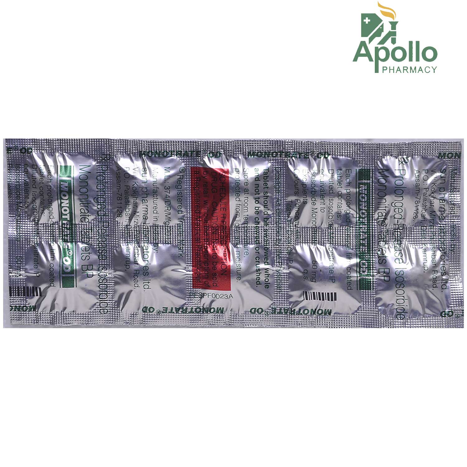 MONOTRATE OD 50MG TABLET Price, Uses, Side Effects, Composition - Apollo Pharmacy