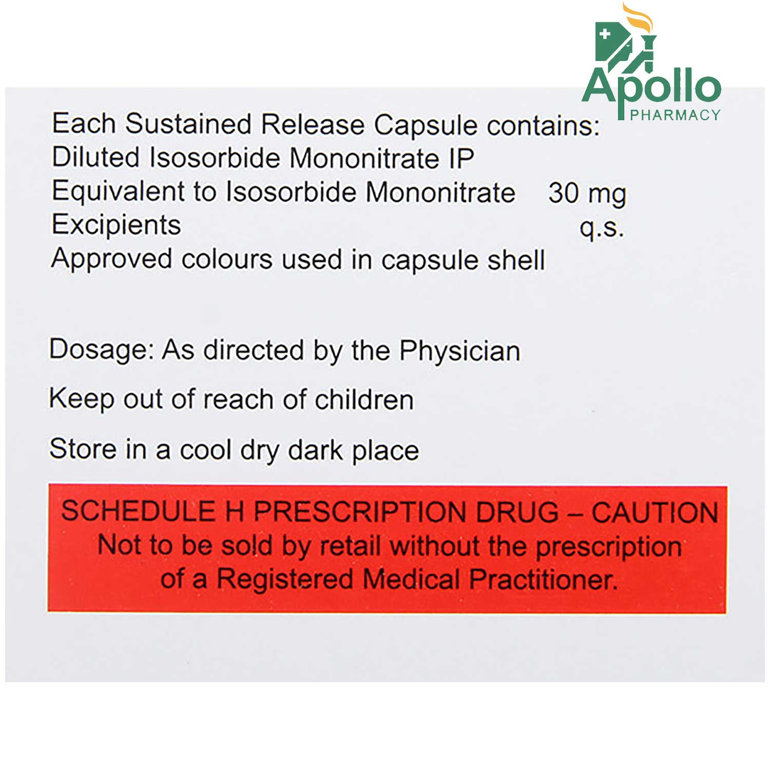 MONO ISORDIL SR 30MG TABLET Price, Uses, Side Effects, Composition ...