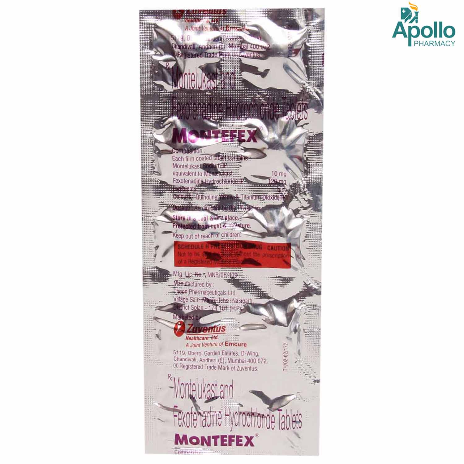 Montefex Tablet 10's Price, Uses, Side Effects, Composition - Apollo ...