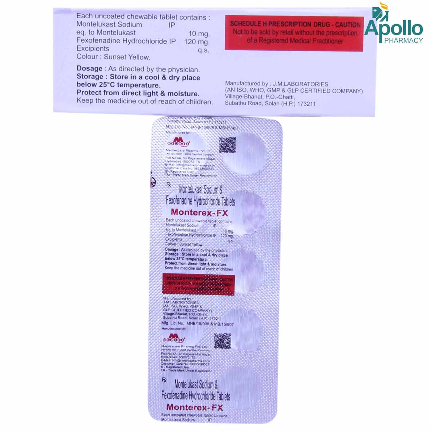 Monterex FX Tablet 10's Price, Uses, Side Effects, Composition - Apollo ...