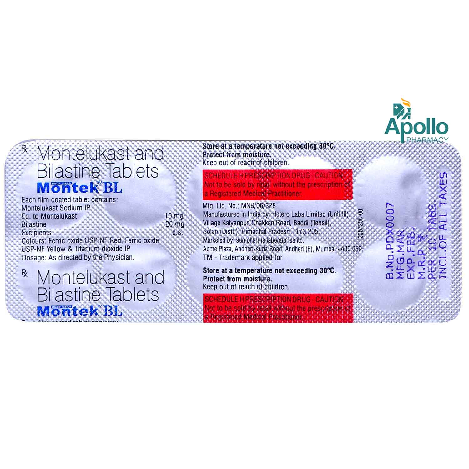 Montek BL Tablet 10's Price, Uses, Side Effects, Composition - Apollo ...