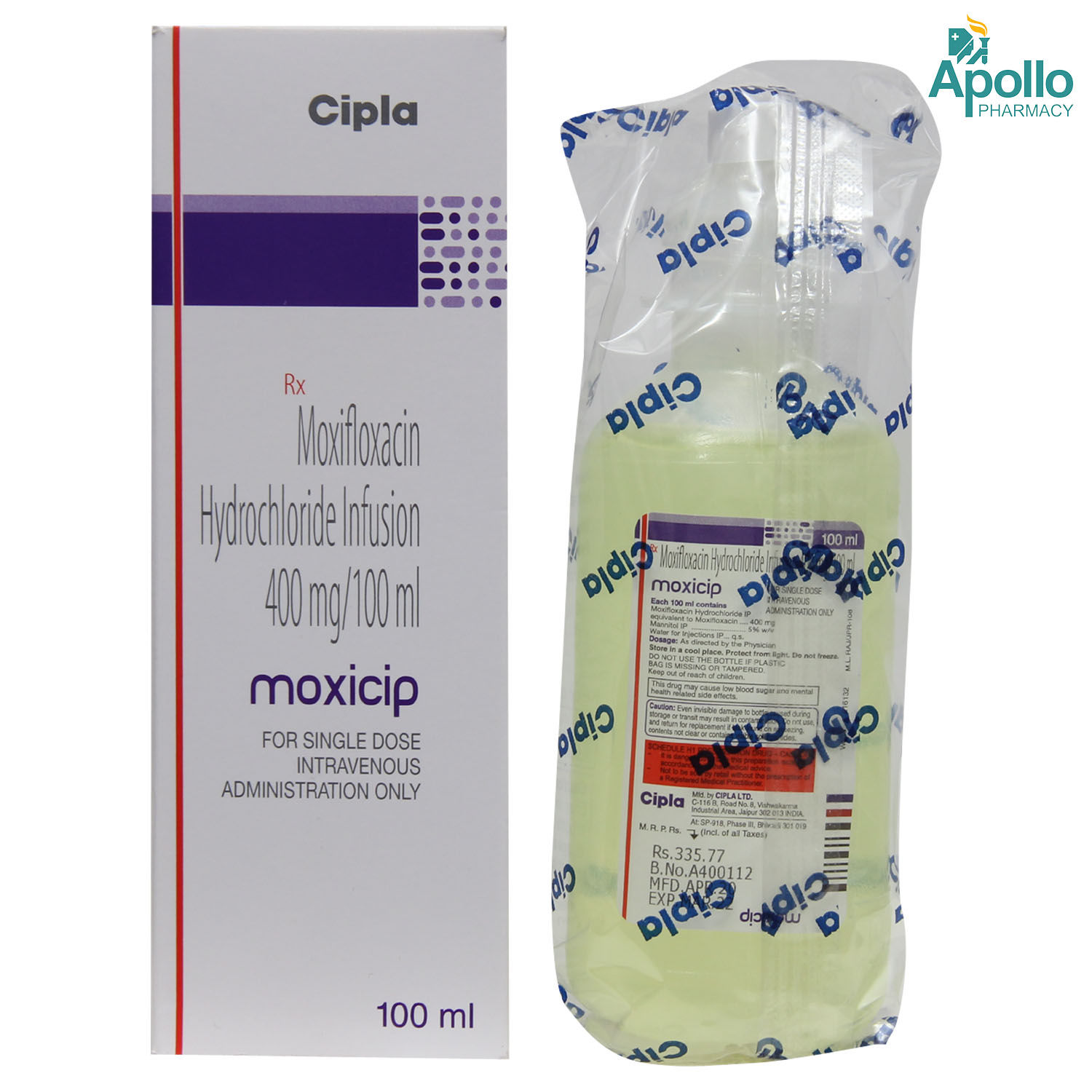 Moxicip 400mg I.V 100ml Price, Uses, Side Effects, Composition - Apollo ...