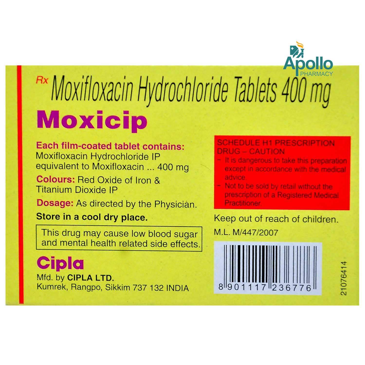 Moxicip Tablet 10's Price, Uses, Side Effects, Composition - Apollo ...