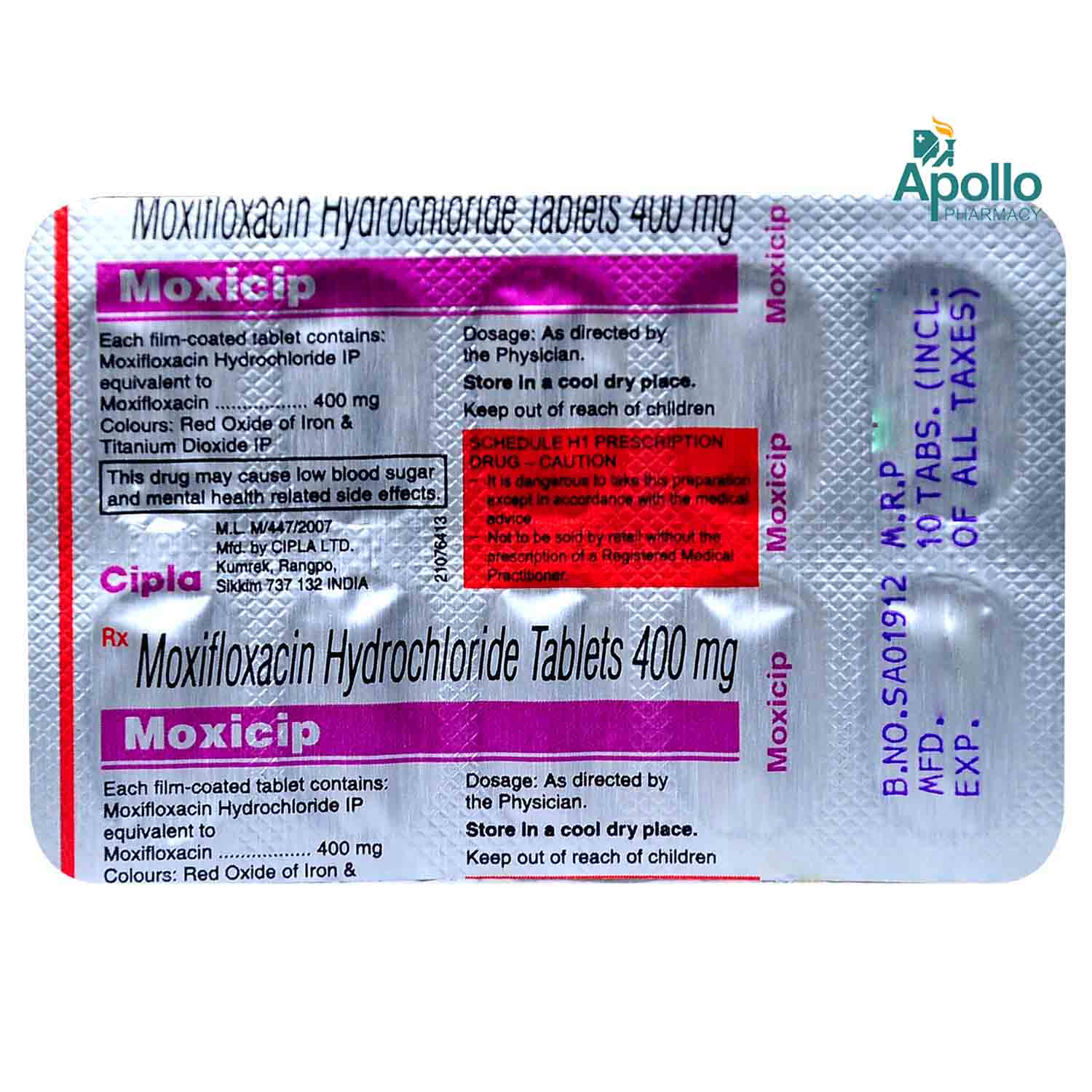 Moxicip Tablet 10's Price, Uses, Side Effects, Composition - Apollo ...