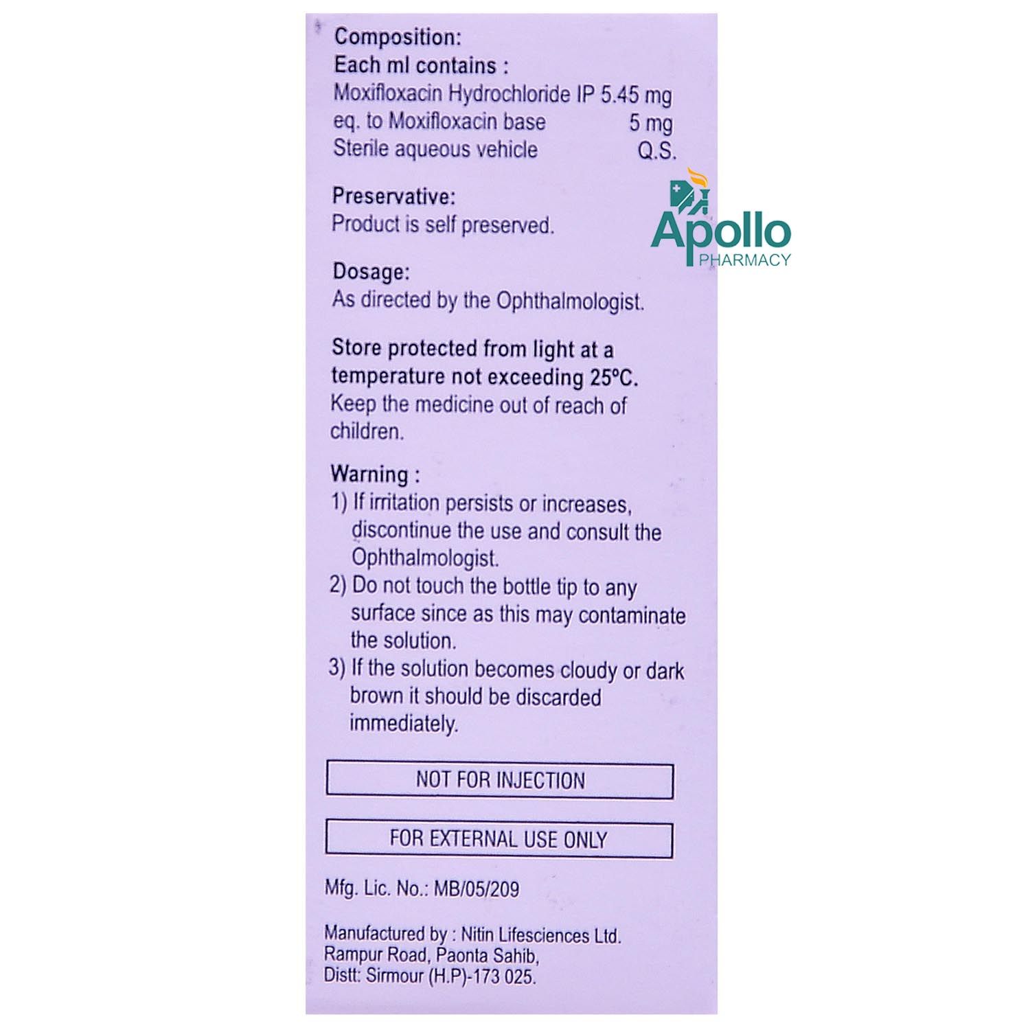 MOXOFT DROPS 5ML Price, Uses, Side Effects, Composition - Apollo Pharmacy