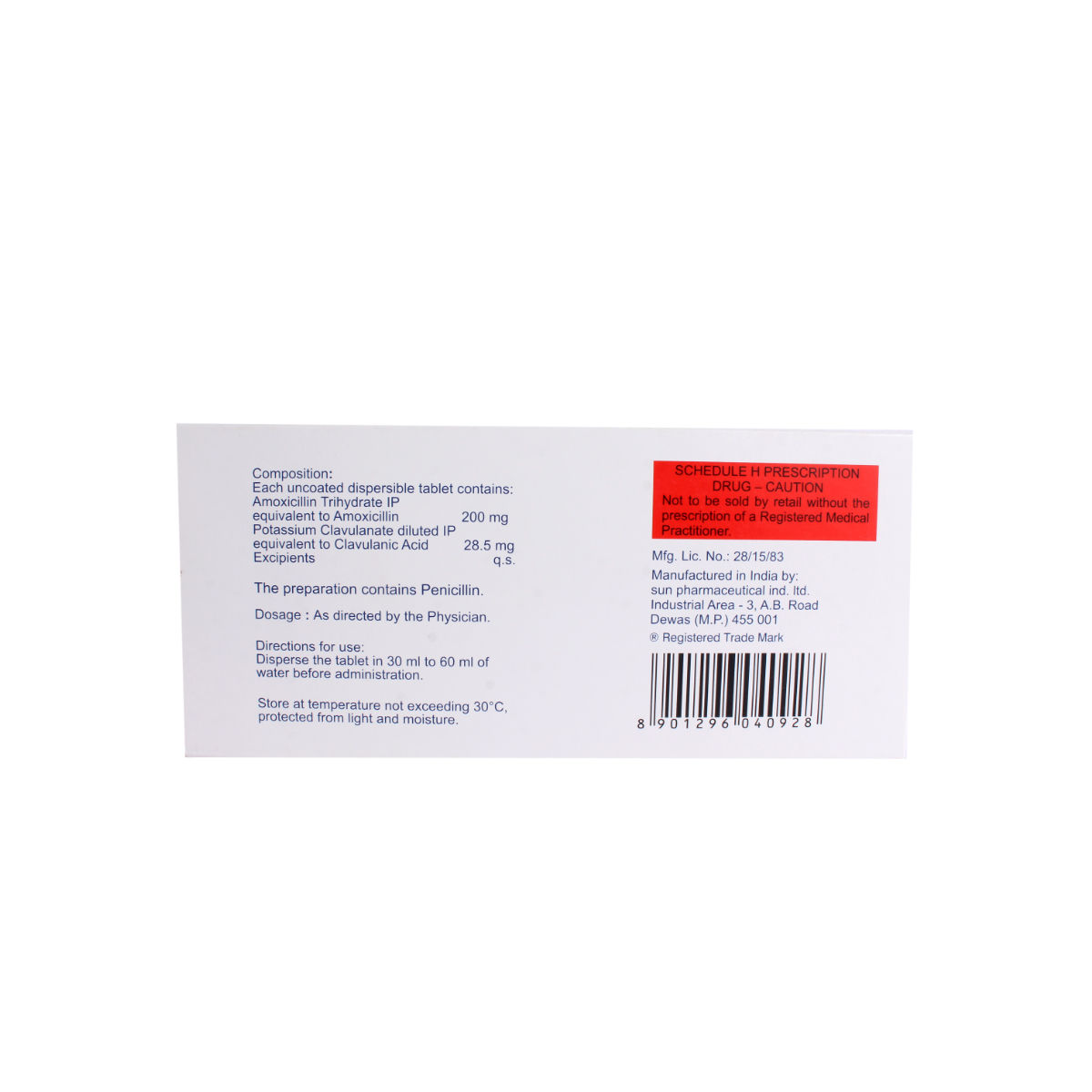 Mox Cv 228.5mg DisTablet 10's Price, Uses, Side Effects, Composition ...