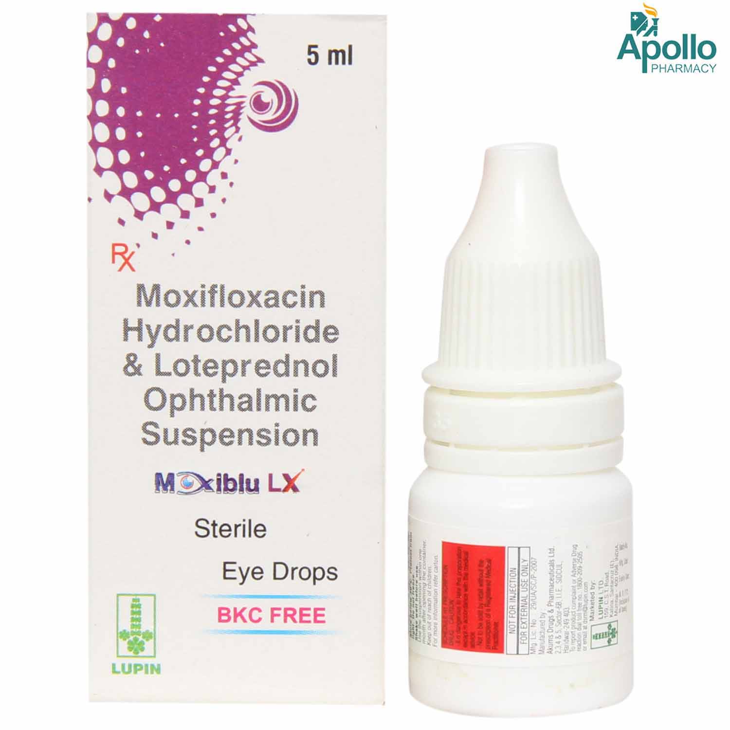 MOXIBLU LX EYE DROPS 5ML Price, Uses, Side Effects, Composition ...