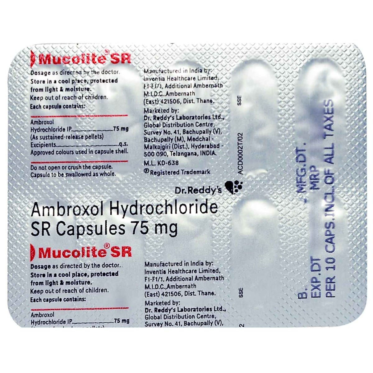Mucolite SR Capsule 10's Price, Uses, Side Effects, Composition ...