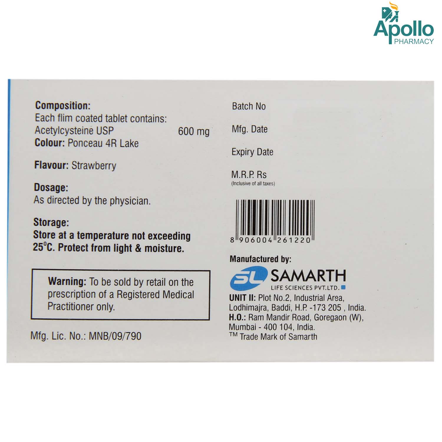 Mucomix Tablet 10's Price, Uses, Side Effects, Composition - Apollo ...