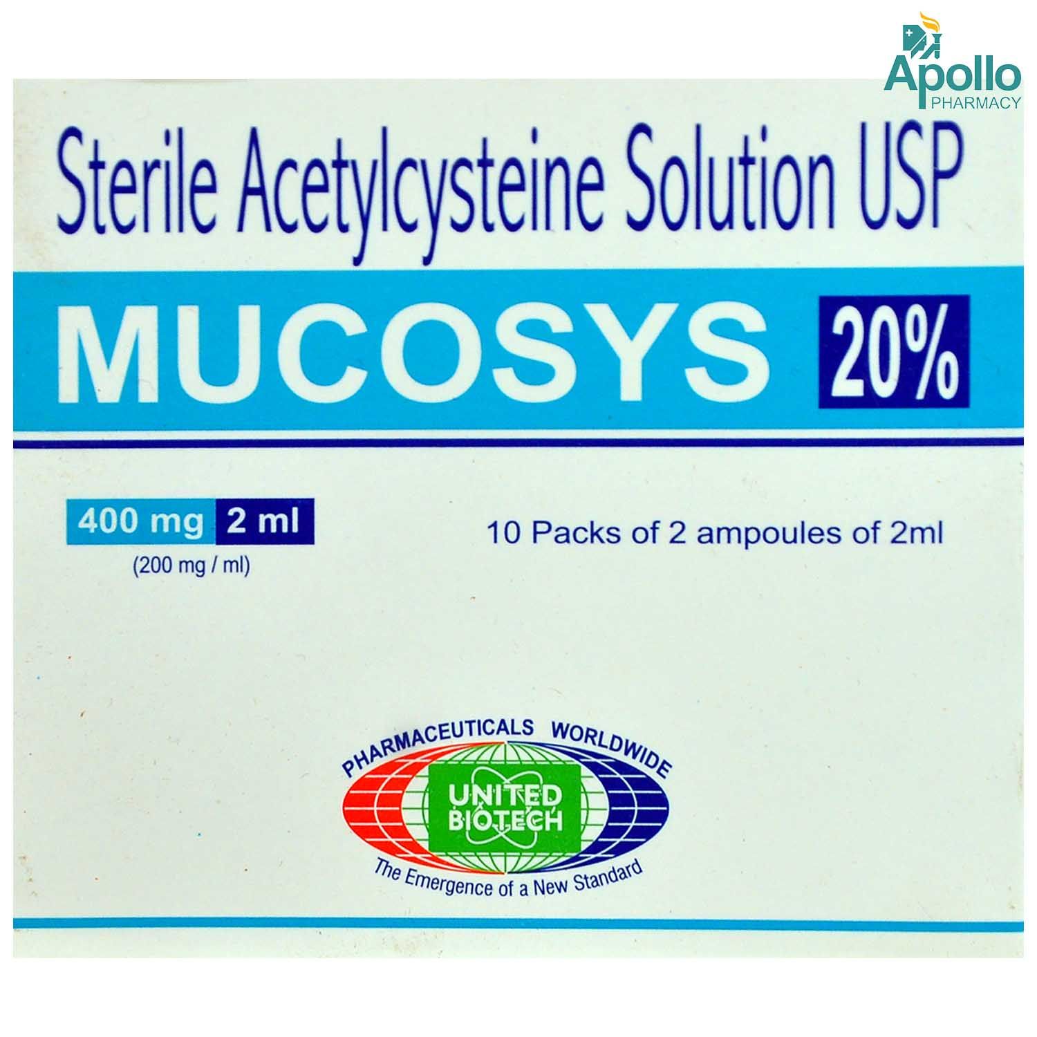 MUCOSYS 20% INJECTION 2ML Price, Uses, Side Effects, Composition ...