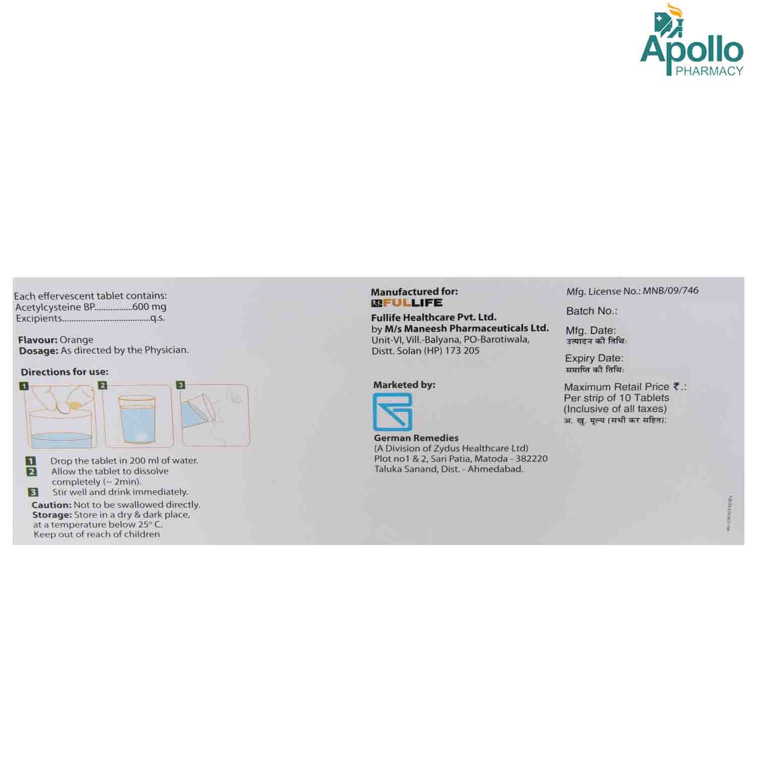 Mucotab ET Tablet 10's Price, Uses, Side Effects, Composition - Apollo ...