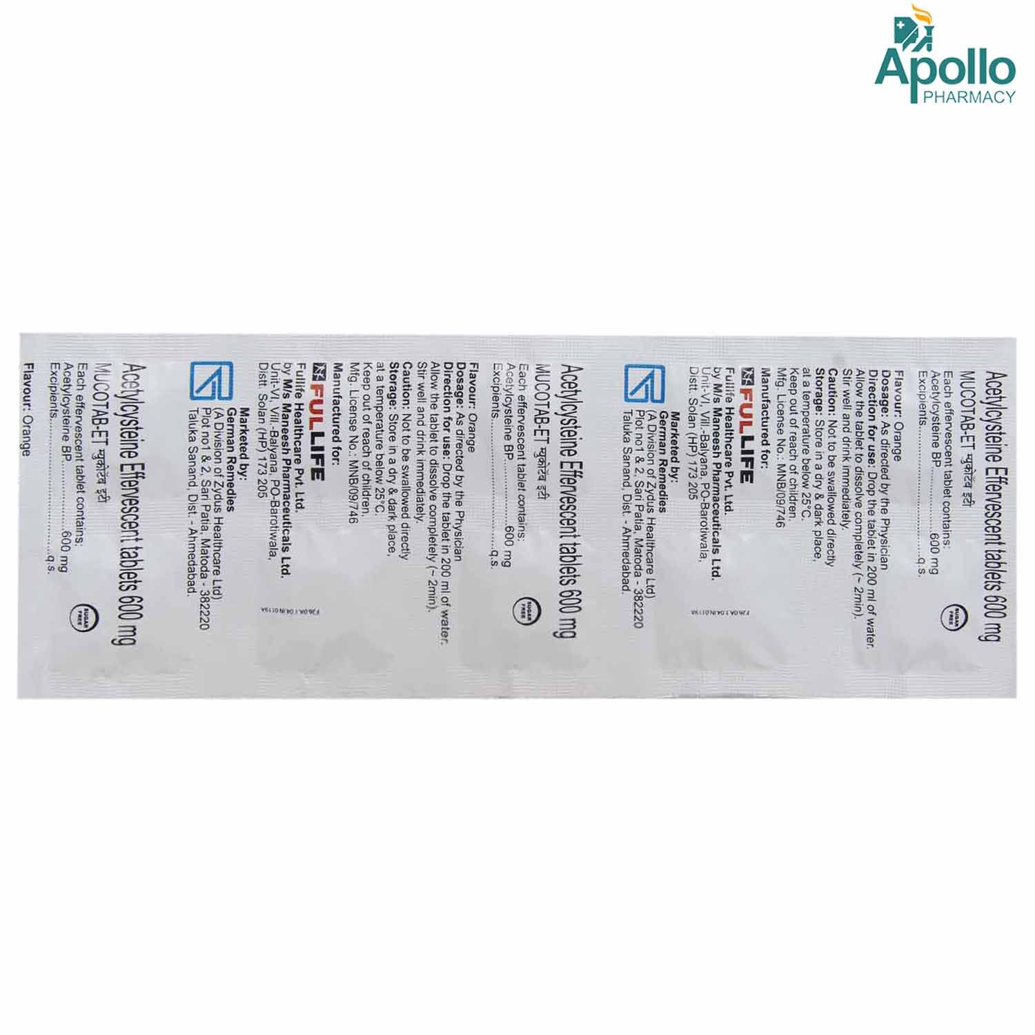 Mucotab ET Tablet 10's Price, Uses, Side Effects, Composition - Apollo ...