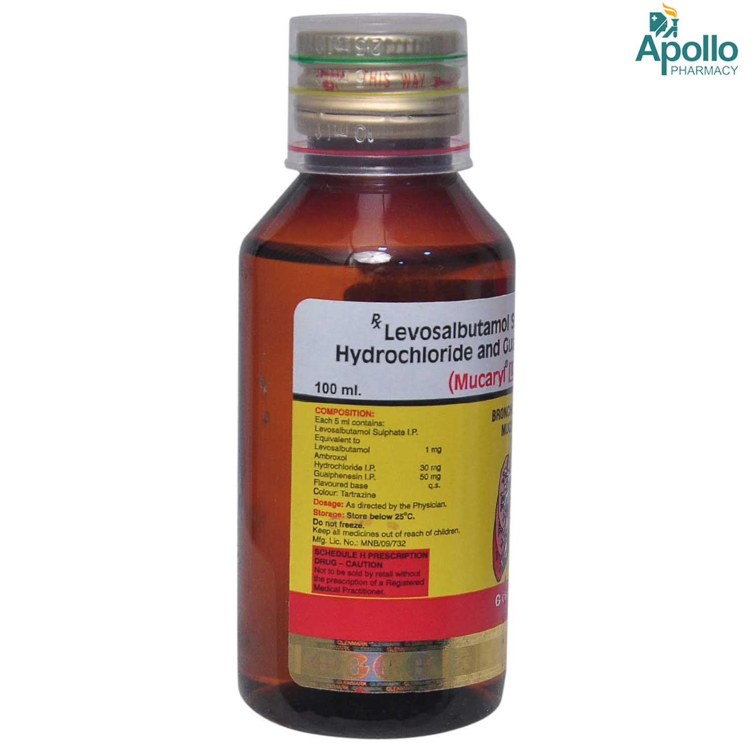 Mucaryl LS Expectorant 100 ml Price, Uses, Side Effects, Composition ...