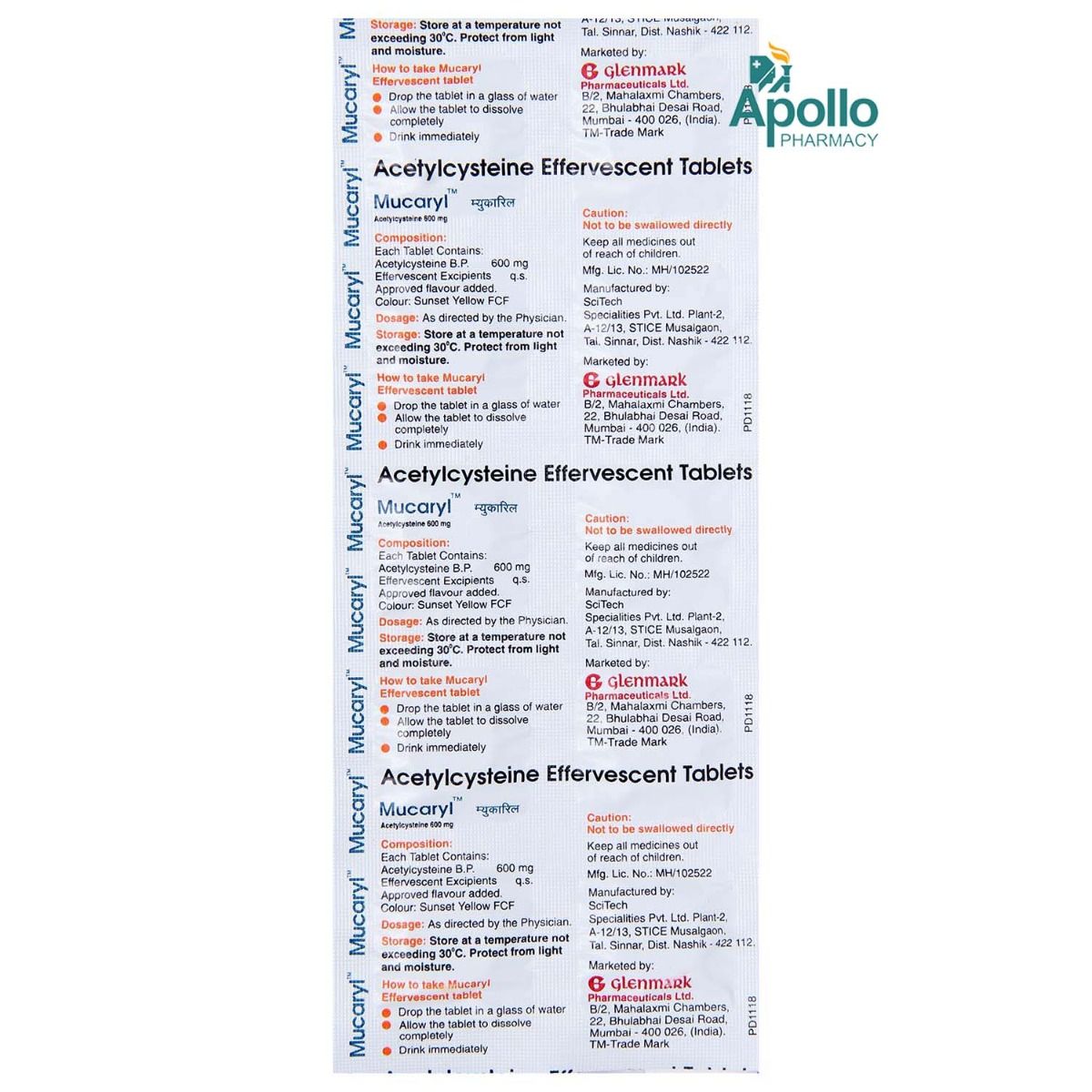 Mucaryl Tablet Orange Sugar Free 10's Price, Uses, Side Effects ...