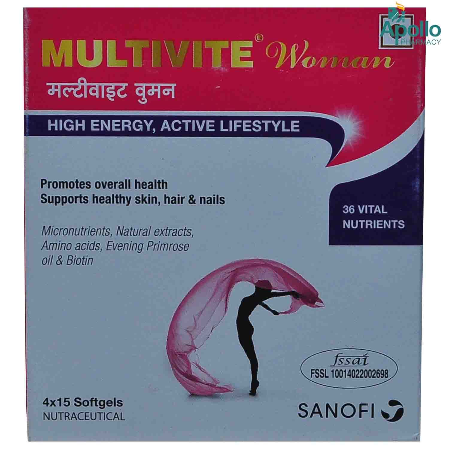 Multivite Woman Capsule 15's Price, Uses, Side Effects, Composition ...