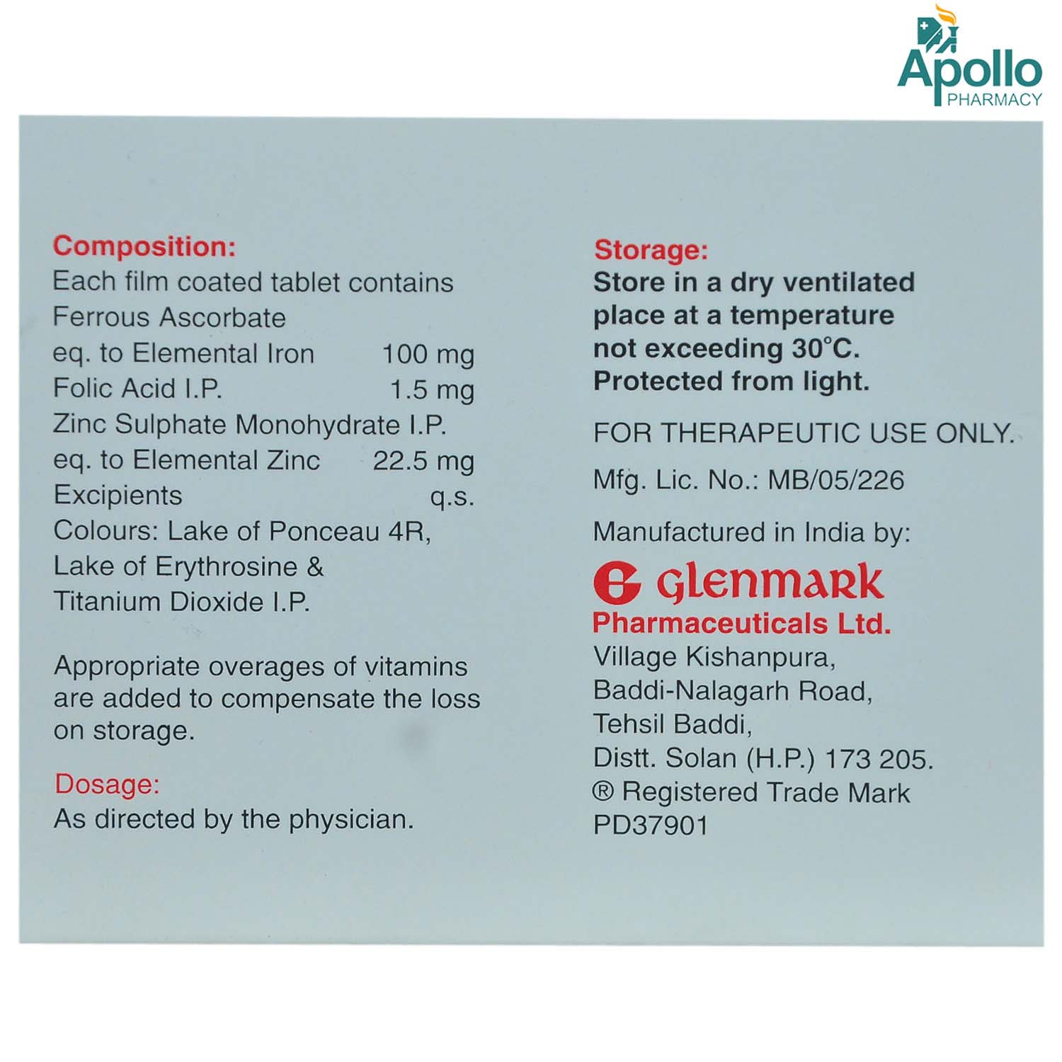 Mumfer XT Tablet 15's Price, Uses, Side Effects, Composition - Apollo ...