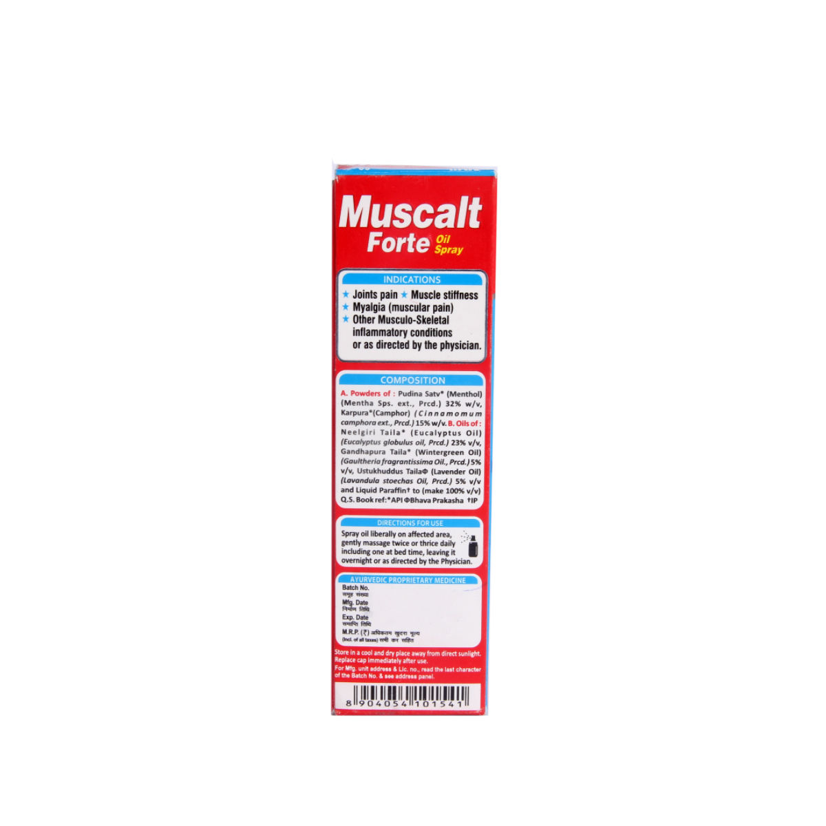 Muscalt Forte Oil Spray 60Ml Price, Uses, Side Effects, Composition ...