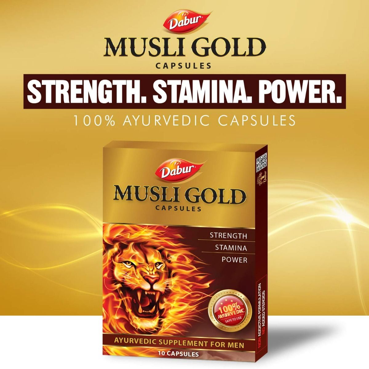Dabur Musli Gold, 10 Capsules Price, Uses, Side Effects, Composition ...