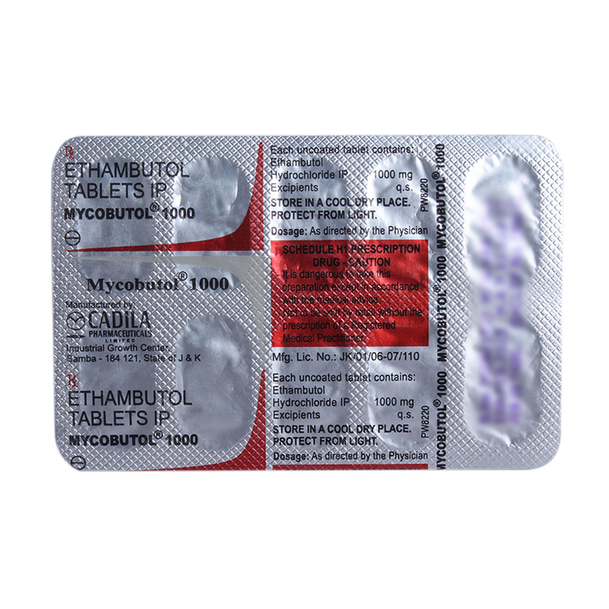 MYCOBUTOL 1000MG TABLET Price, Uses, Side Effects, Composition - Apollo ...