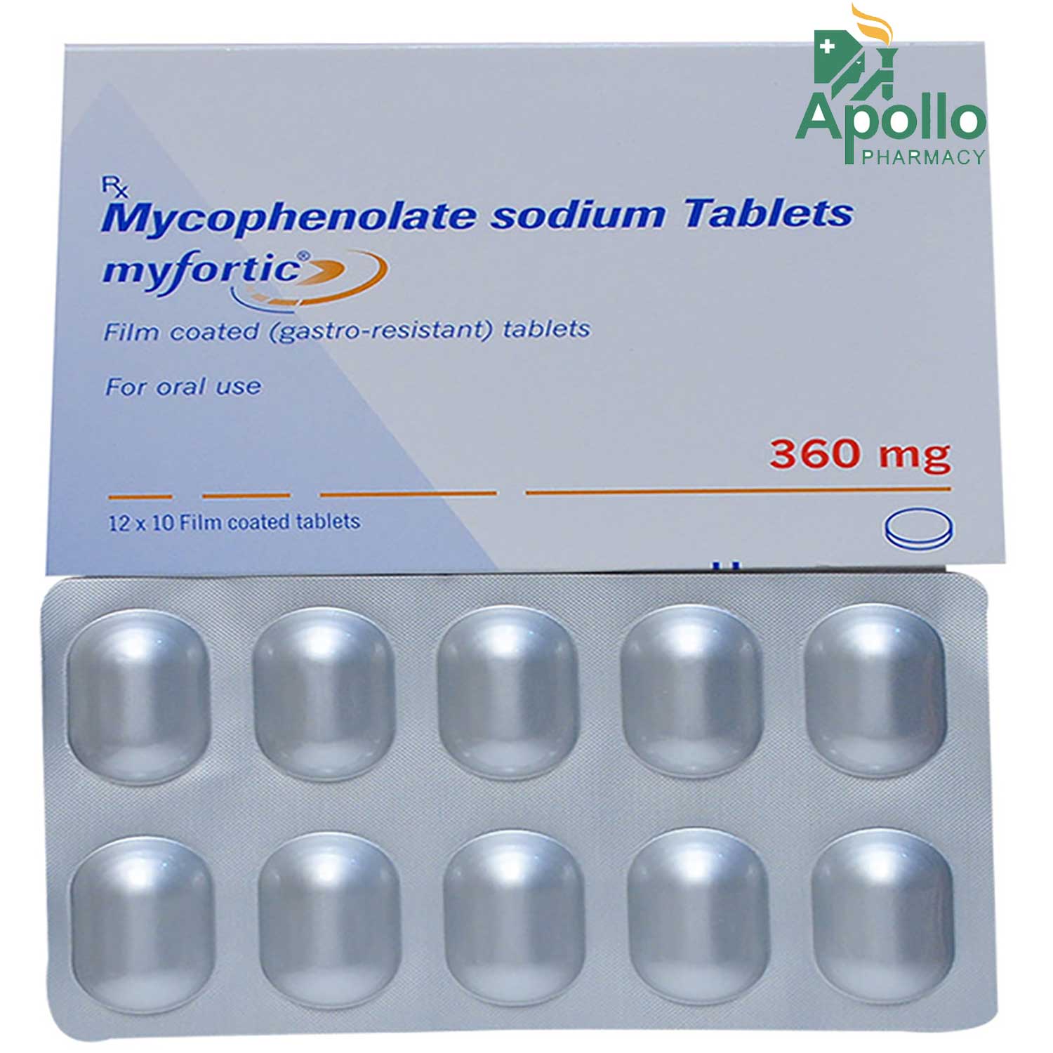 Myfortic 360 mg Tablet 10's Price, Uses, Side Effects, Composition ...