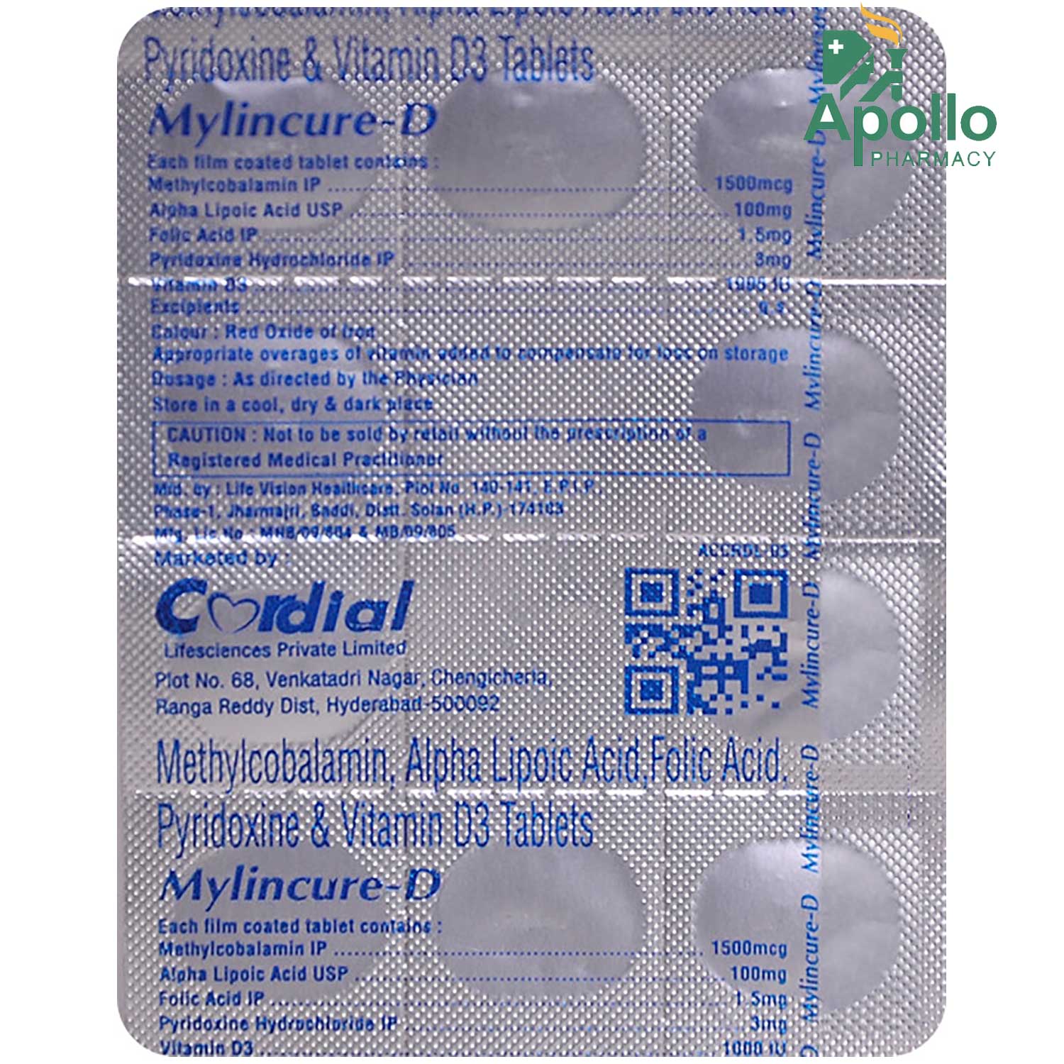 Mylincure D Tablet 10's Price, Uses, Side Effects, Composition - Apollo ...