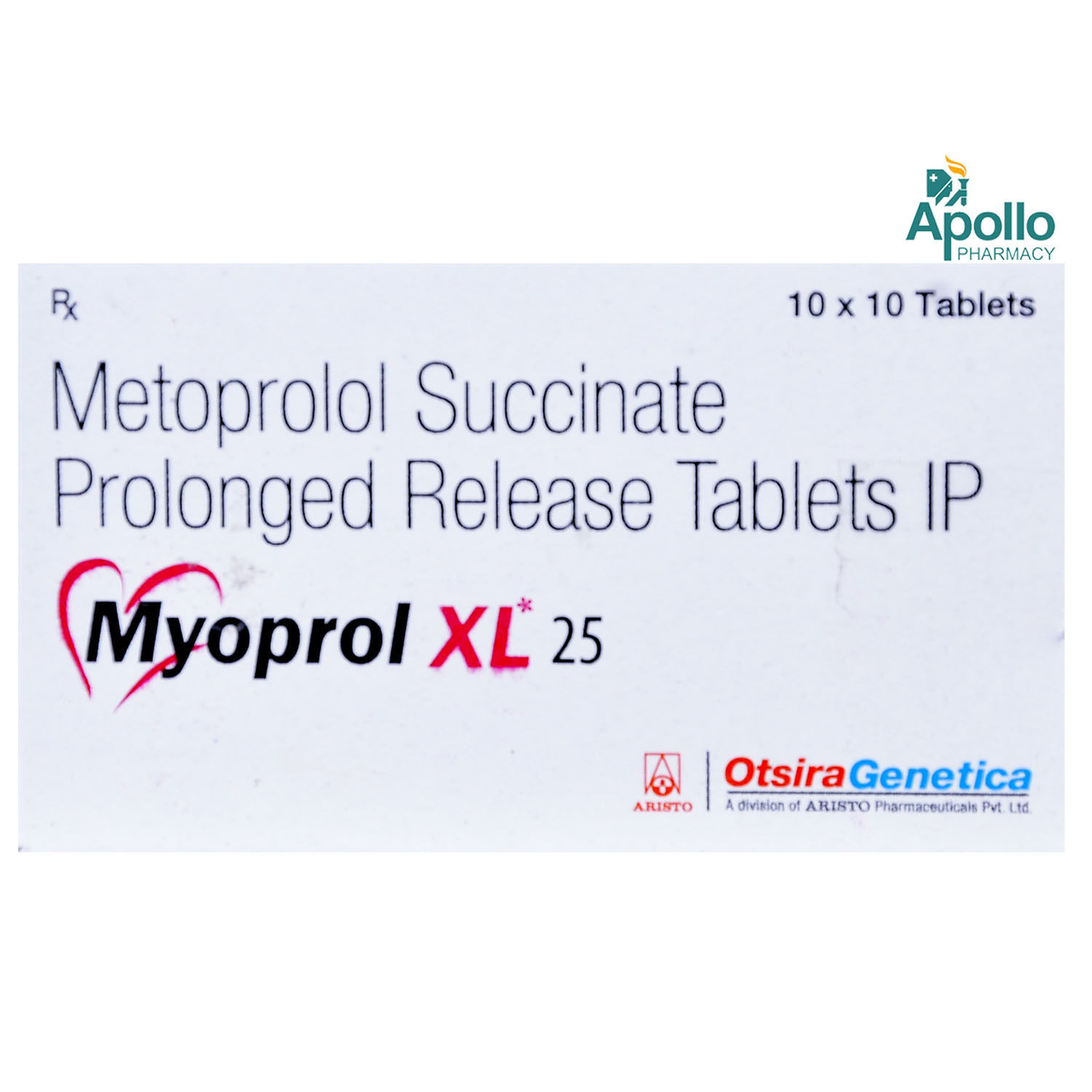 Myoprol XL 25 Tablet 10's Price, Uses, Side Effects, Composition ...