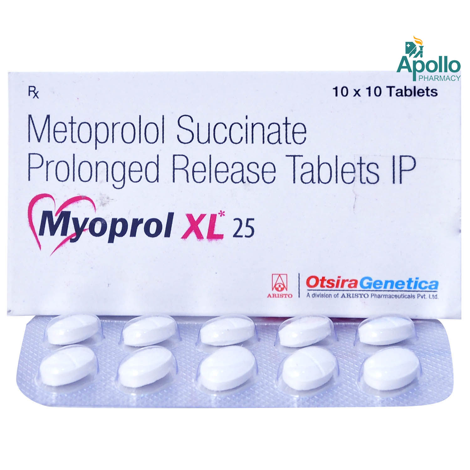 Myoprol XL 25 Tablet 10's Price, Uses, Side Effects, Composition ...