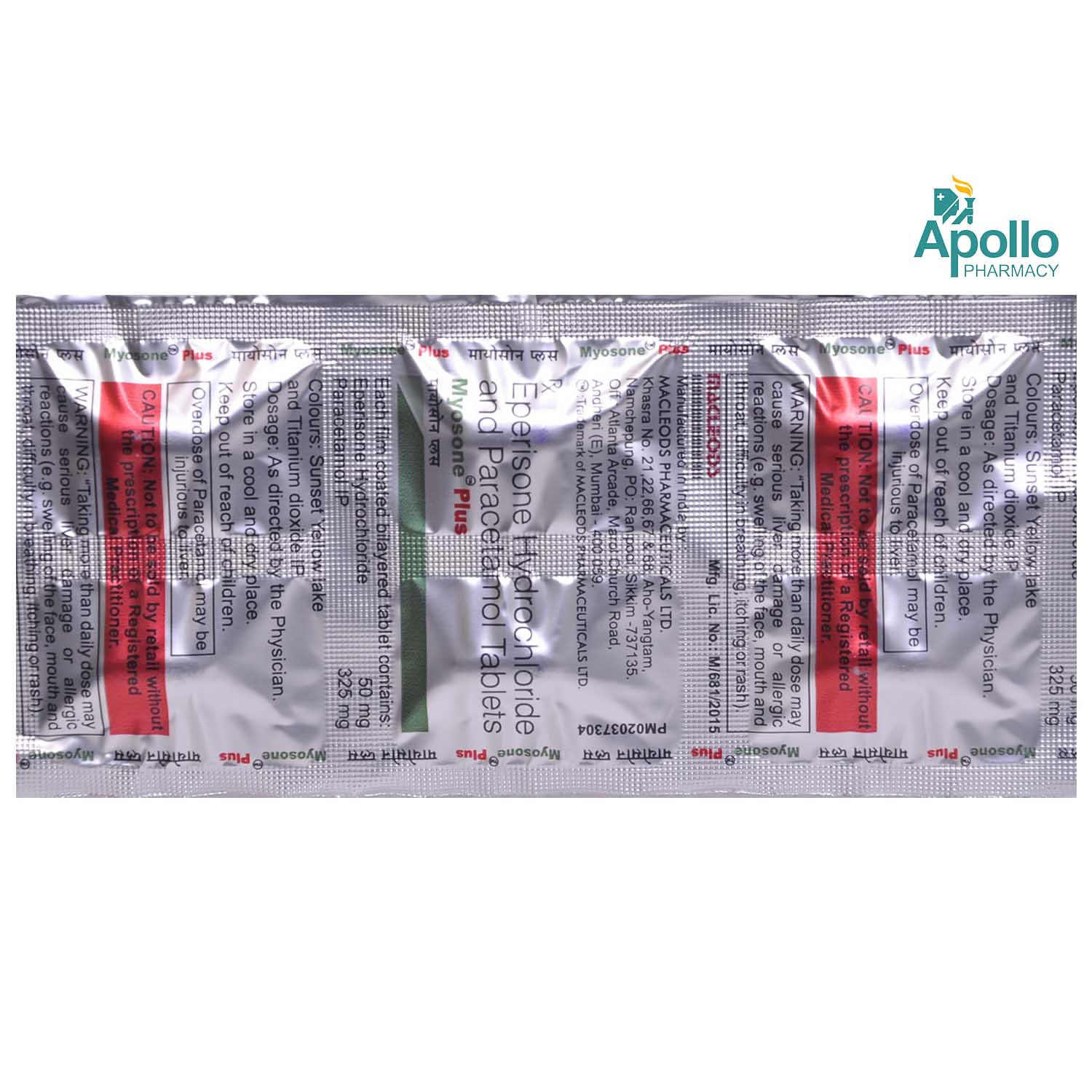 Myosone Plus Tablet 6's Price, Uses, Side Effects, Composition - Apollo ...