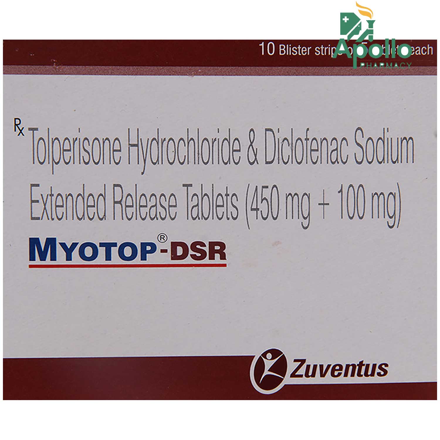 Myotop-DSR Tablet 5's Price, Uses, Side Effects, Composition - Apollo ...