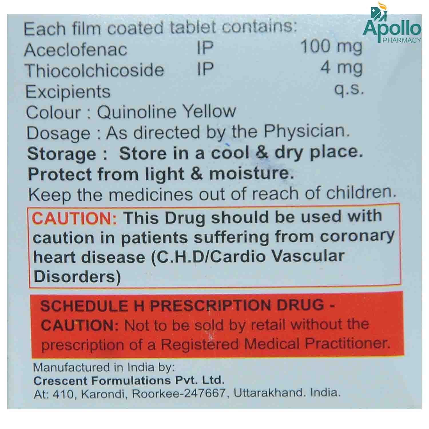 MYORIDE 4MG TABLET 10'S Price, Uses, Side Effects, Composition - Apollo ...
