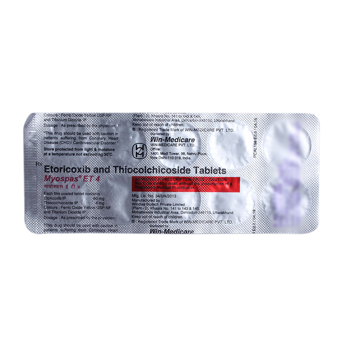 MYOSPAS ET 4MG TABLET 10'S Price, Uses, Side Effects, Composition ...