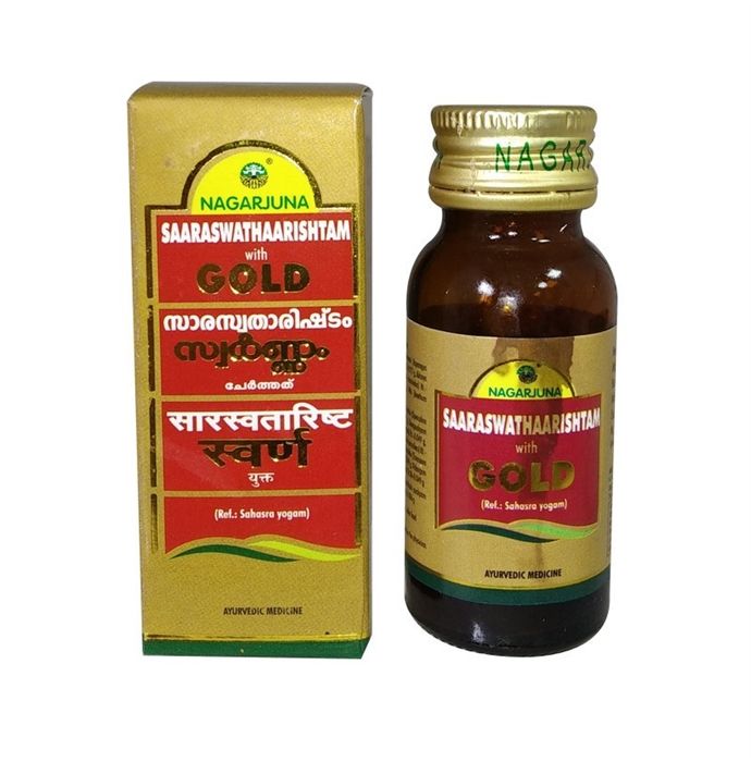Nagarjuna Saaraswathaarishtam Gold Syrup, 25 ml Price, Uses, Side ...