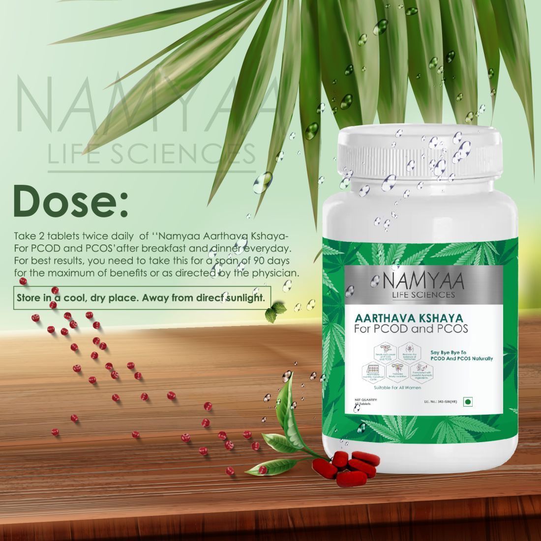 Namyaa Aarthava Kshaya for PCOD & PCOS, 60 Tablets Price, Uses, Side ...