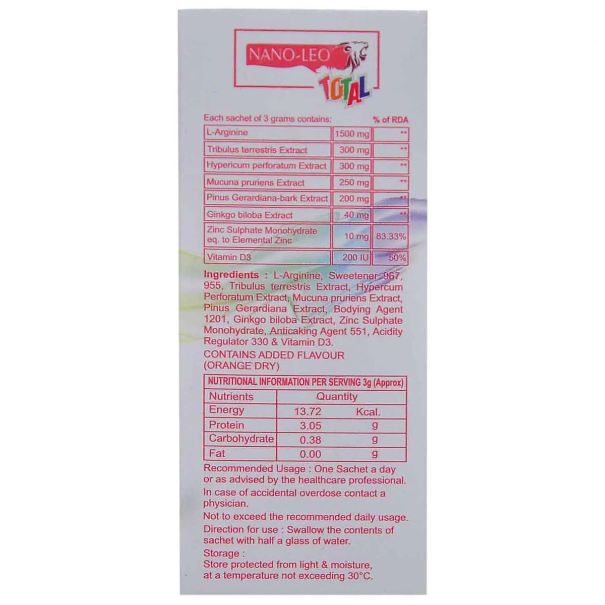 Nano-Leo Total Granules 3 gm Price, Uses, Side Effects, Composition ...