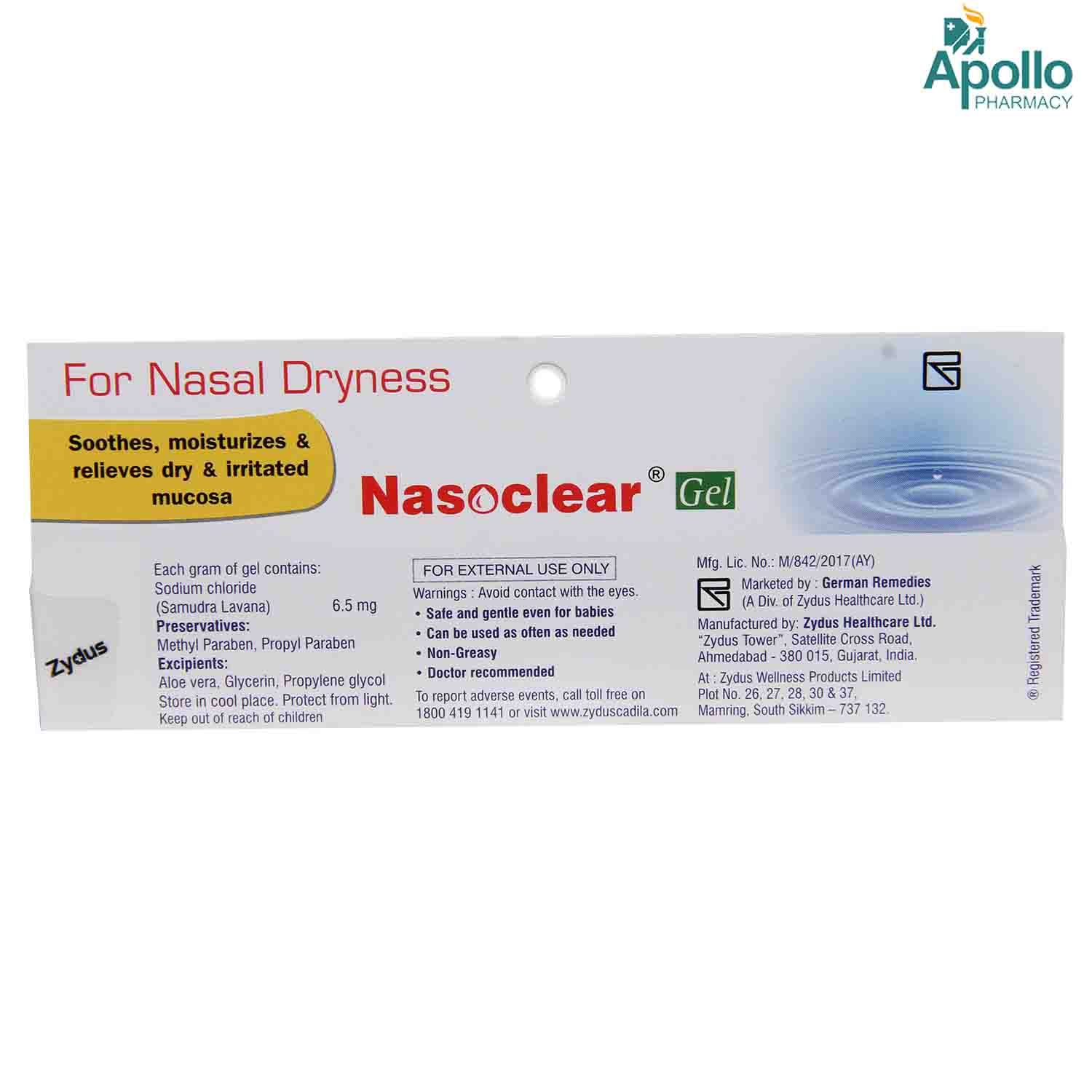 Nasoclear Gel 15 gm Price, Uses, Side Effects, Composition - Apollo ...