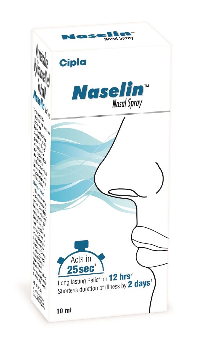 Naselin Nasal Spray, 10 ml Price, Uses, Side Effects, Composition ...