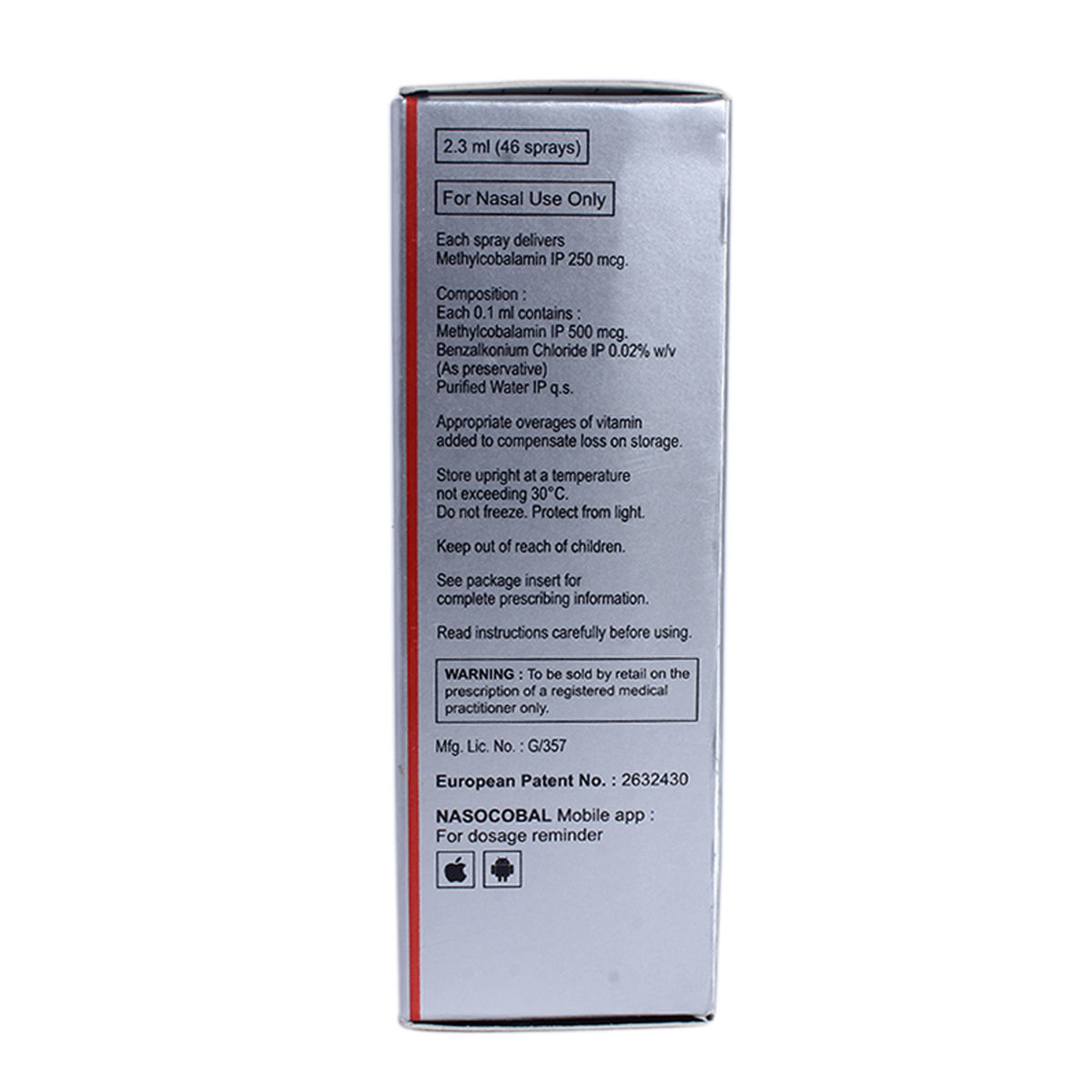 Nasocobal Nasal Spray 2.3 ml Price, Uses, Side Effects, Composition ...