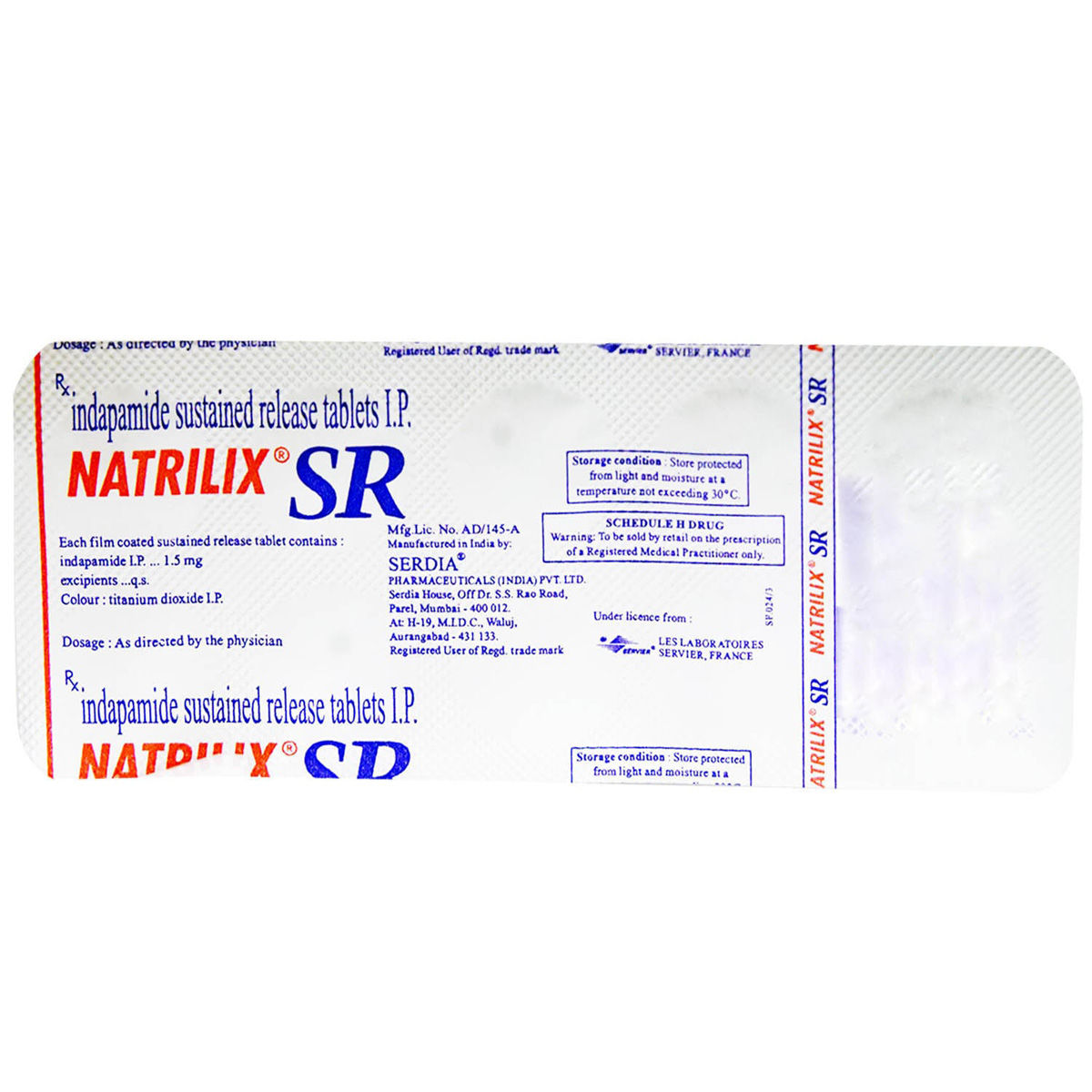 Natrilix SR Tablet 10's Price, Uses, Side Effects, Composition - Apollo ...