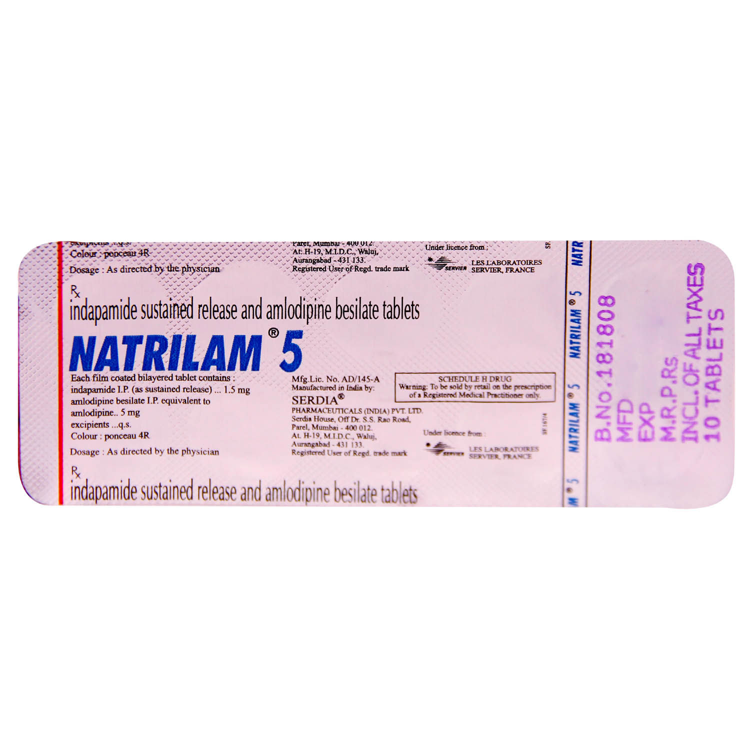 Natrilam 5 Tablet 10's Price, Uses, Side Effects, Composition - Apollo ...
