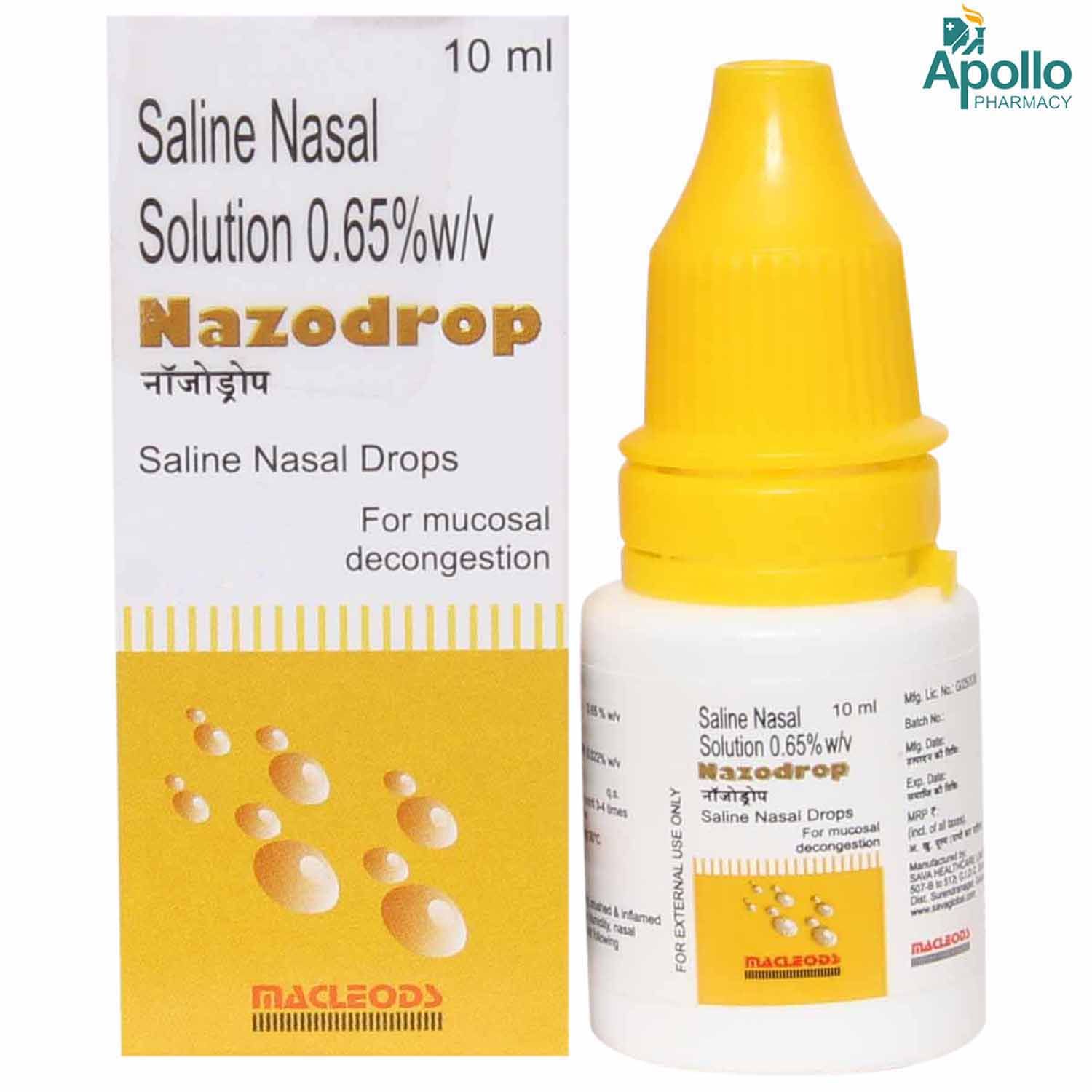 Nazo Drops 10ml Price, Uses, Side Effects, Composition - Apollo Pharmacy