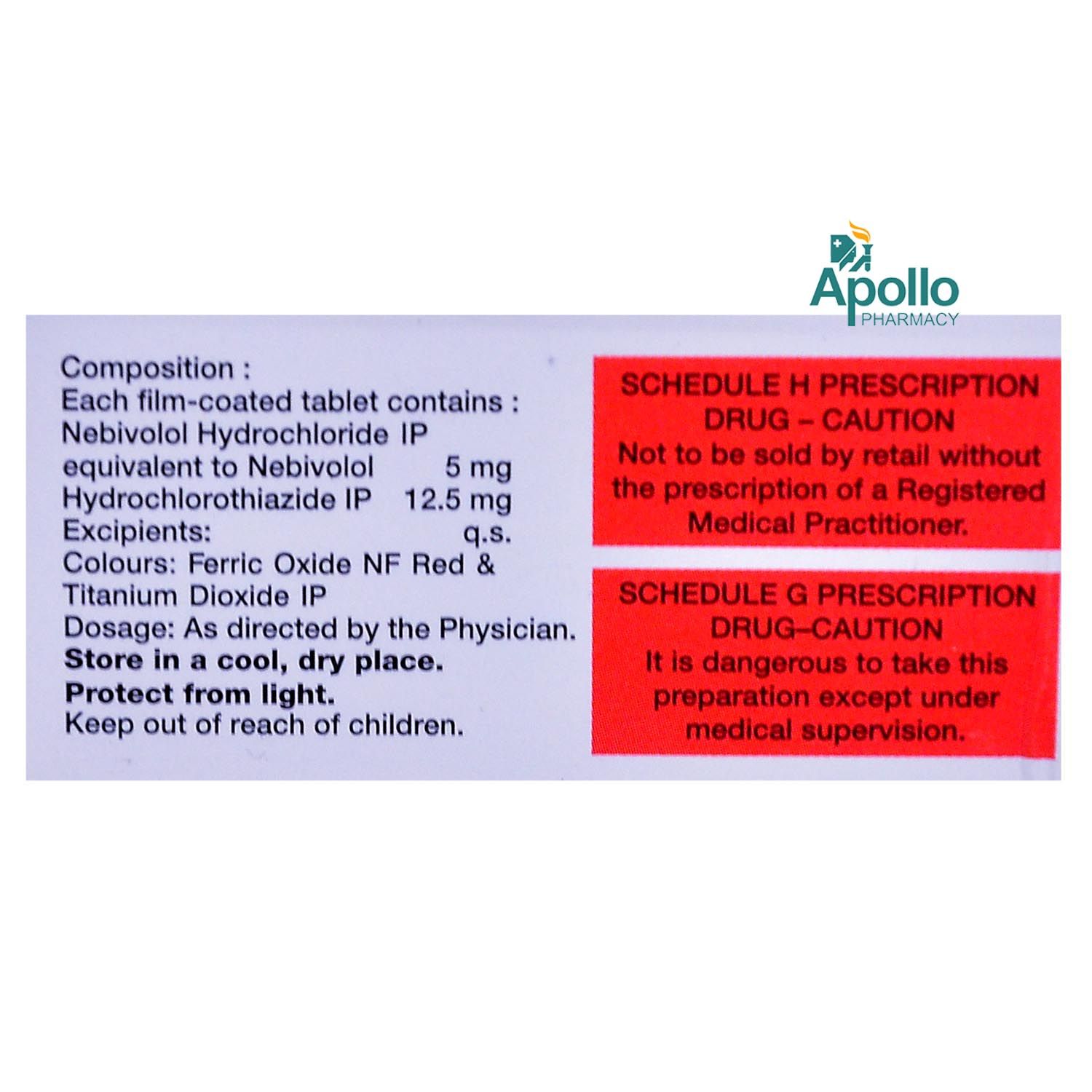 Nebi H Tablet 10's Price, Uses, Side Effects, Composition - Apollo Pharmacy