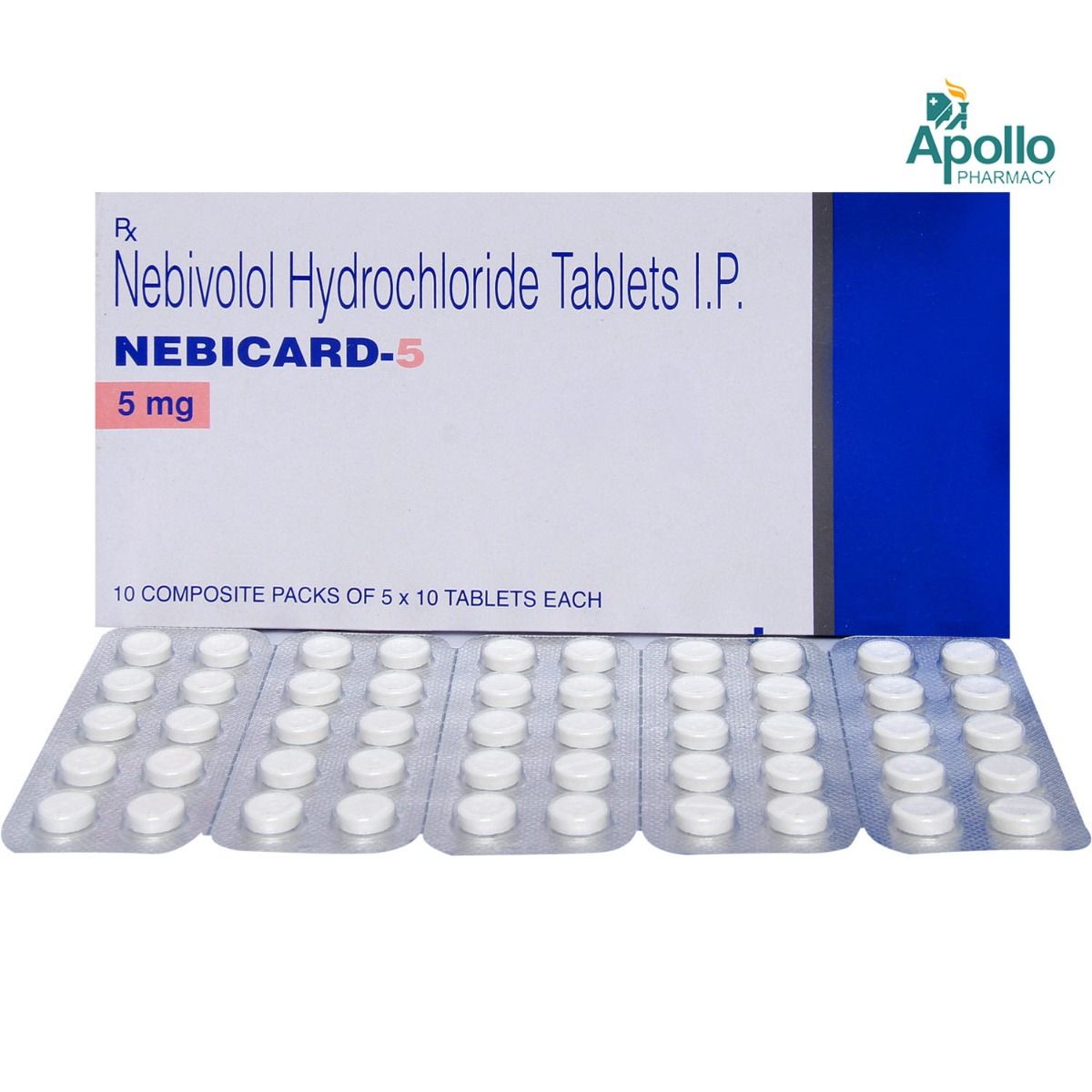 Nebicard-5 Tablet 10's Price, Uses, Side Effects, Composition - Apollo Pharmacy