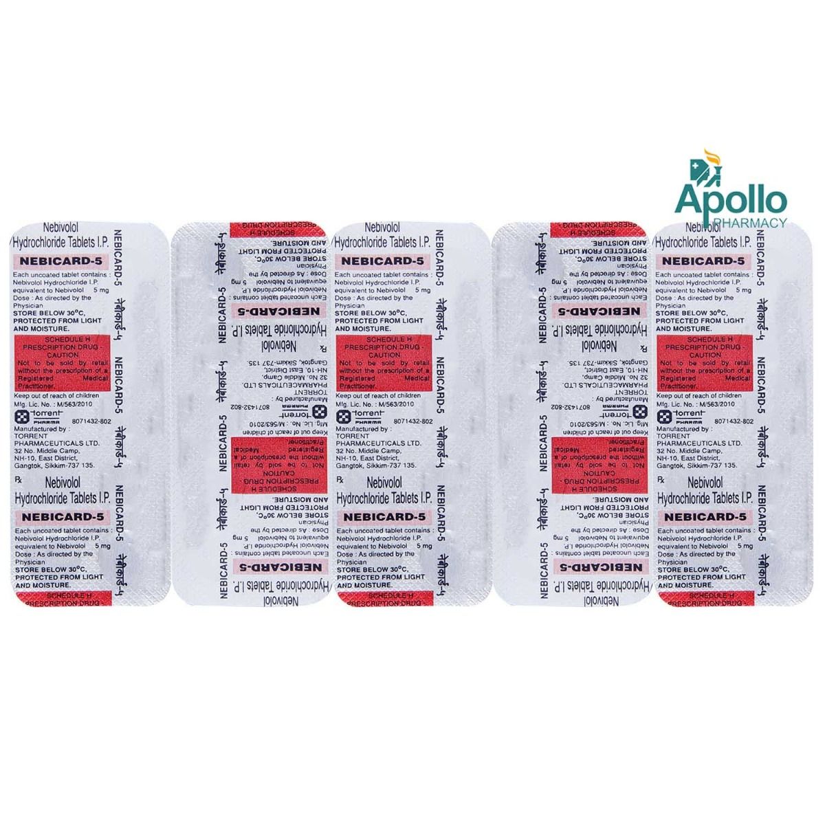 Nebicard-5 Tablet 10's Price, Uses, Side Effects, Composition - Apollo ...