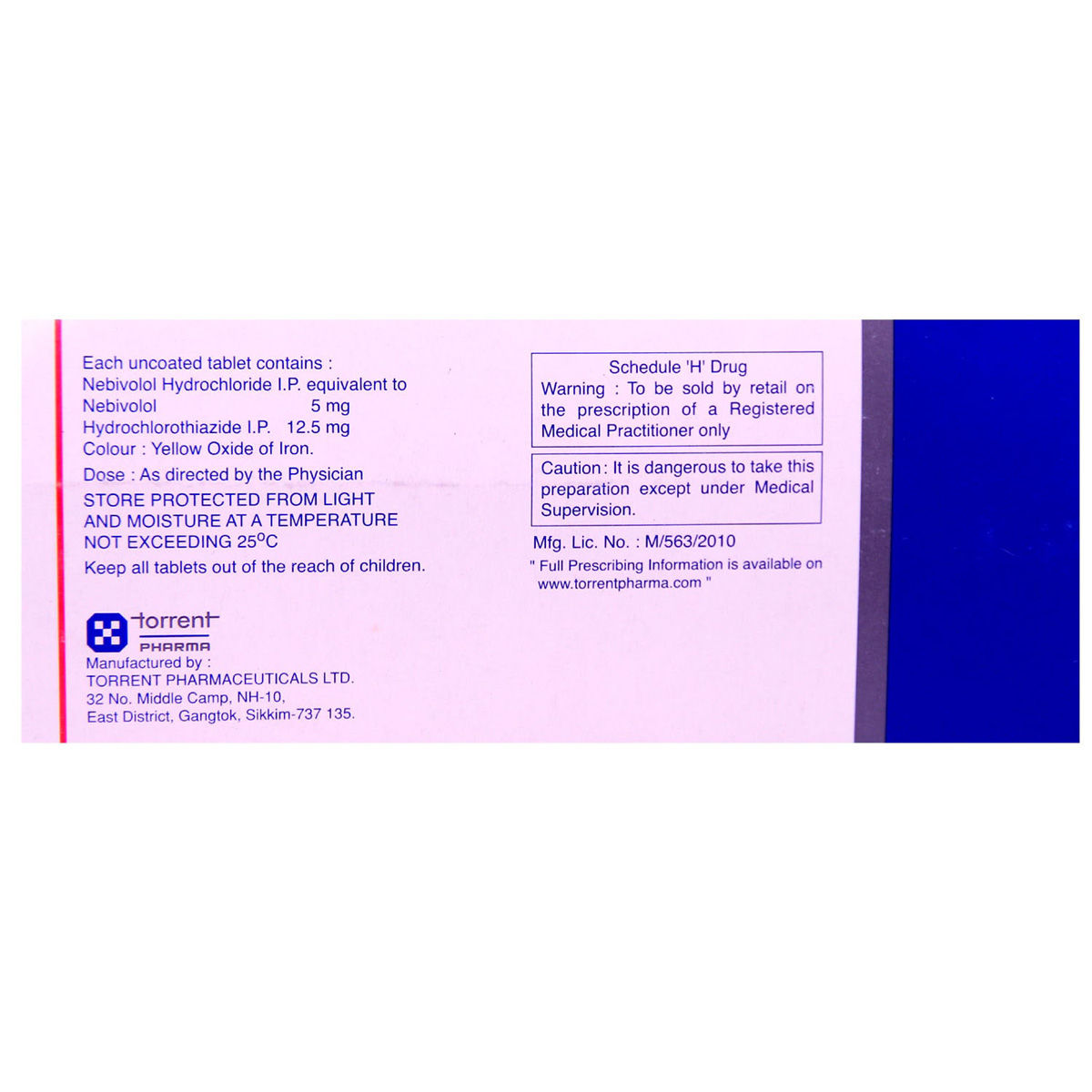 Nebicard H Tablet 15's Price, Uses, Side Effects, Composition - Apollo Pharmacy